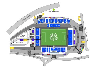 Stadionplan - Stadion 💙🖤 1. FC Saarbrücken